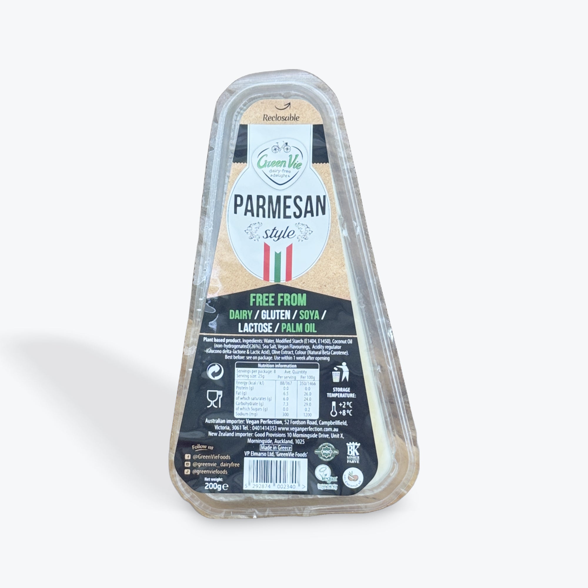 Parmesan Wedge 200g | Green Vie | Green Cherry Plant-Based Providore