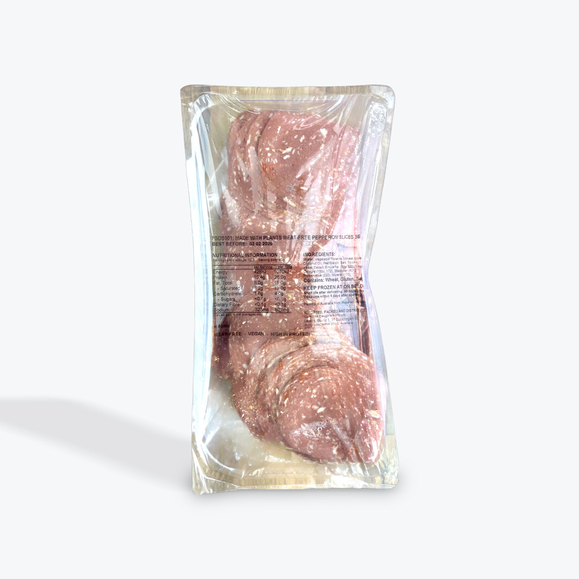Meat-Free Pepperoni Slices 500g | Made With Plants | Green Cherry Plant ...